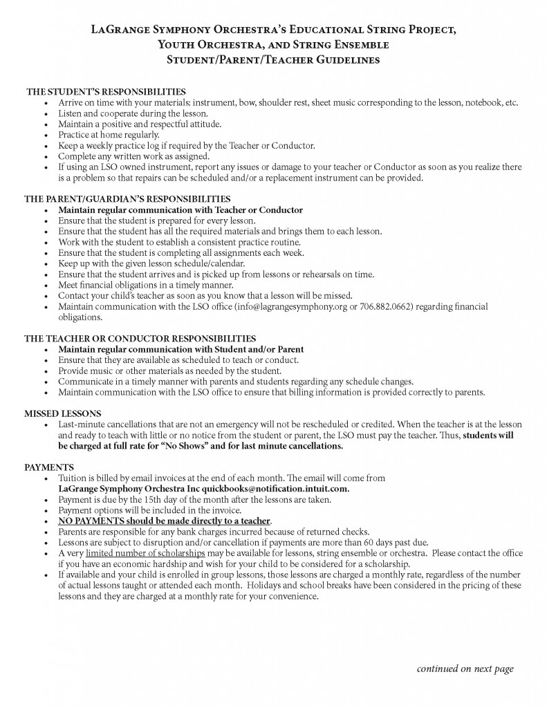 Music Lessons - LaGrange Symphony Orchestra - string instruments